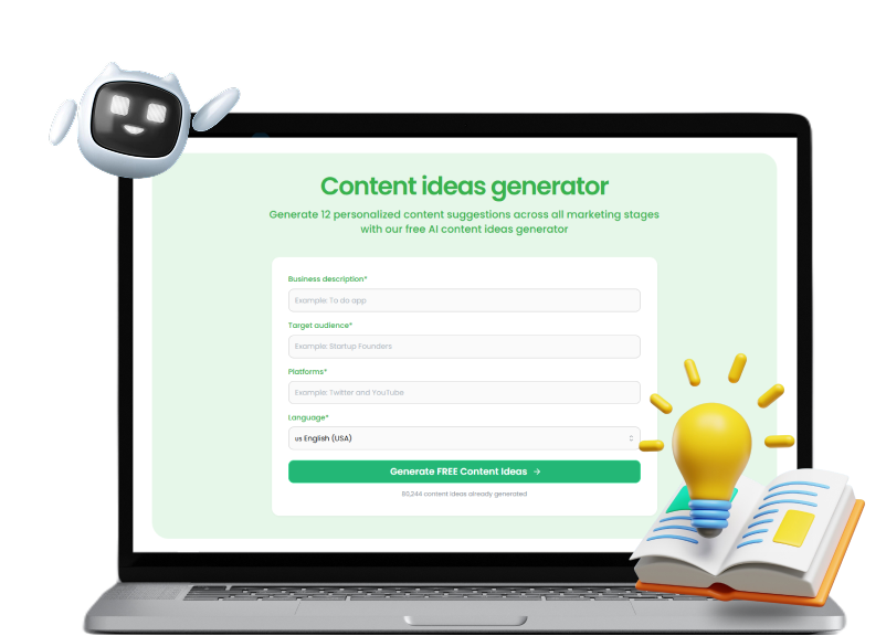 Free content idea generator | No sign-up, AI tool
